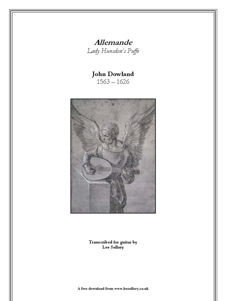 Lady Hunsdon's Puffe for Guitar | PDF