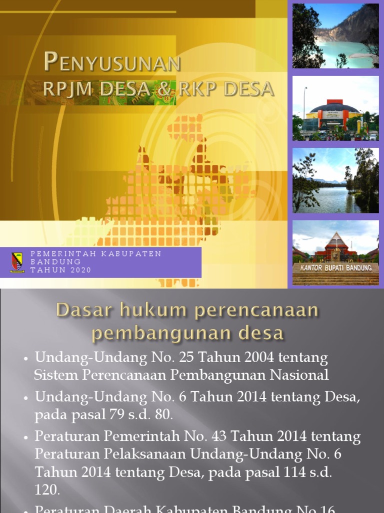 Paparan Penyusunan Rpjmdesa & Rkpdesa. Edit | PDF
