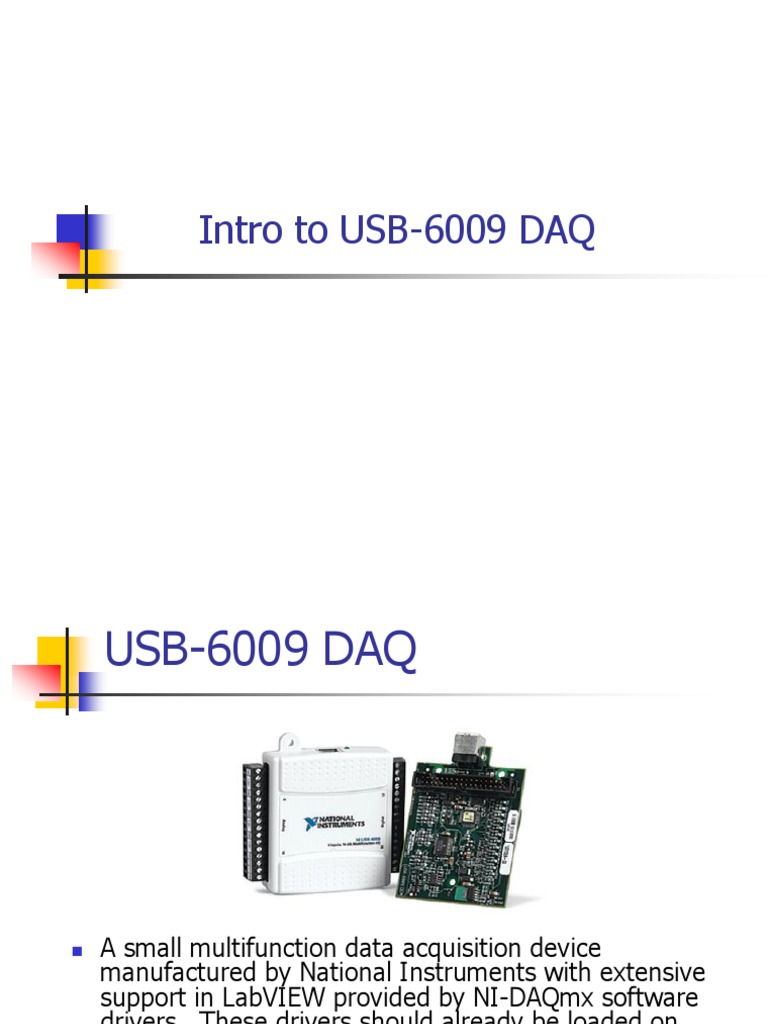 Intro To USB-6009 DAQ | PDF | Data Acquisition | Usb