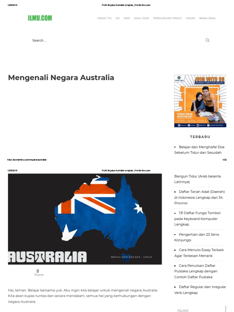 Profil Negara Australia Lengkap | PDF