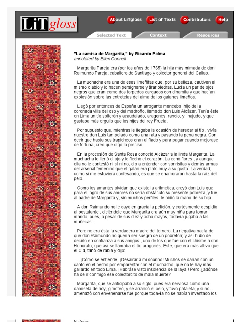 La Camisa de Margarita | PDF