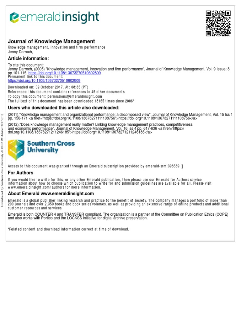 Knowledge Management | PDF | Knowledge Management | Resource
