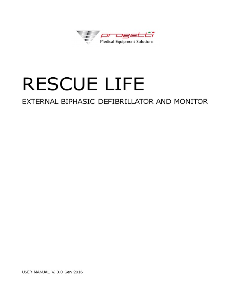Rescue Life Defibrillator User Manual | PDF | Electromagnetic ...