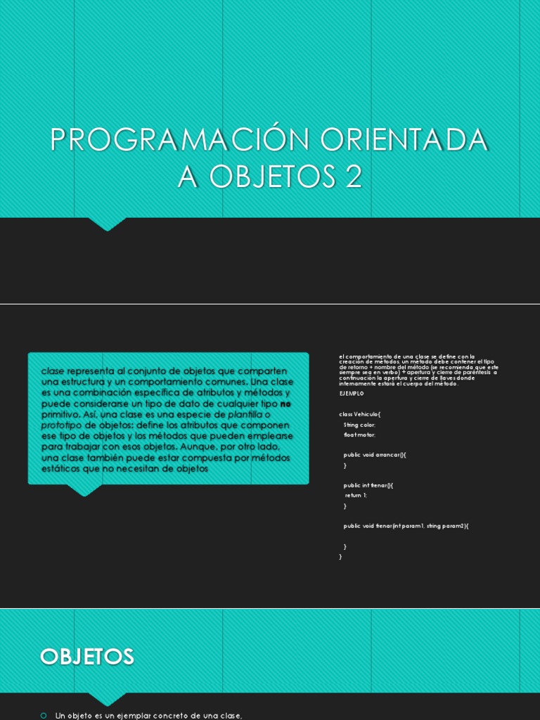Programación Orientada A Objetos 2 | PDF | Objeto (informática) | Método (programación de ...