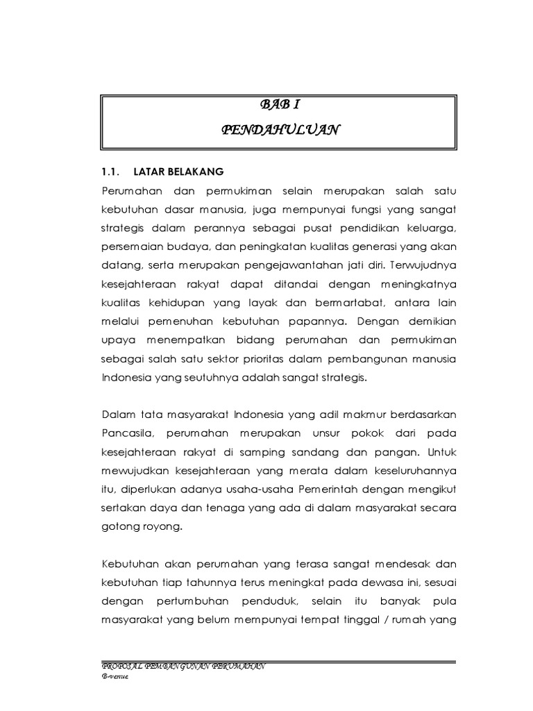 Contoh Proposal Perumahan | PDF