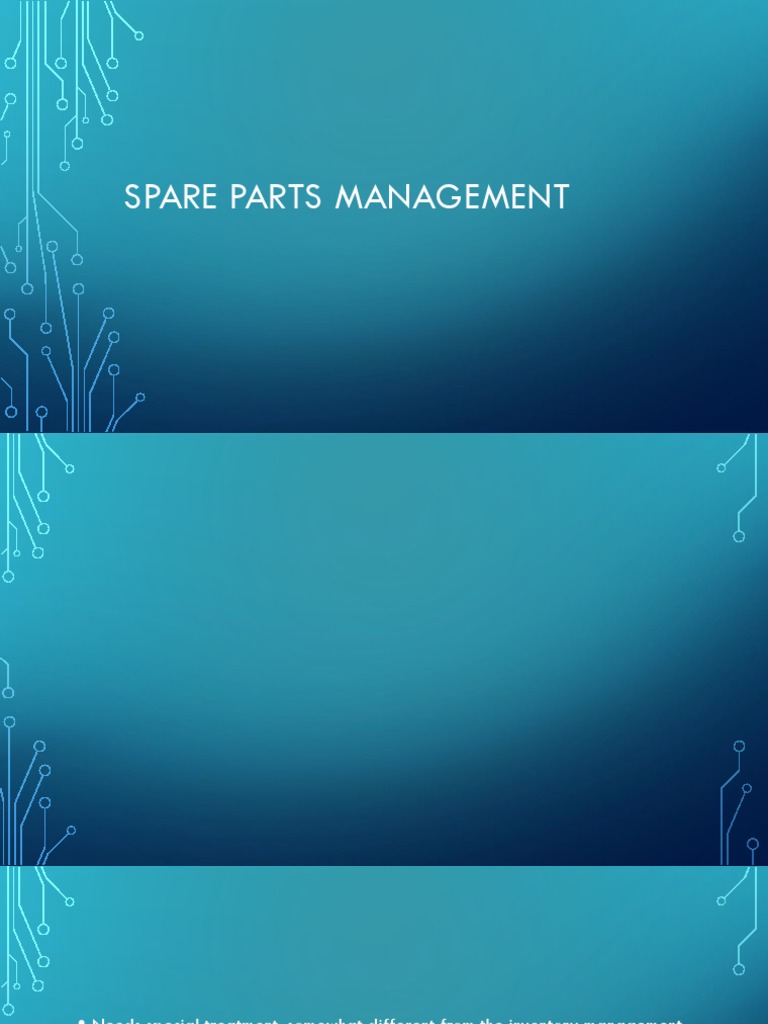 Spare Parts Management and Classification | PDF | Inventory ...