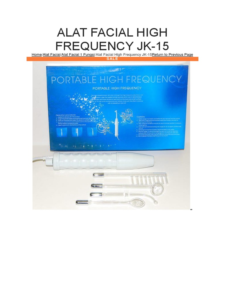 Alat Facial High Frequency Di Jakarta | PDF