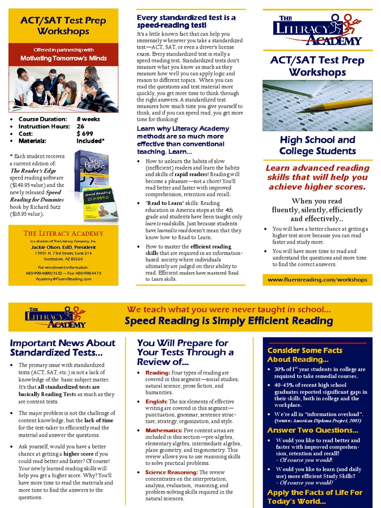 Test Prep Flyer | Act (Test) | Test (Assessment)