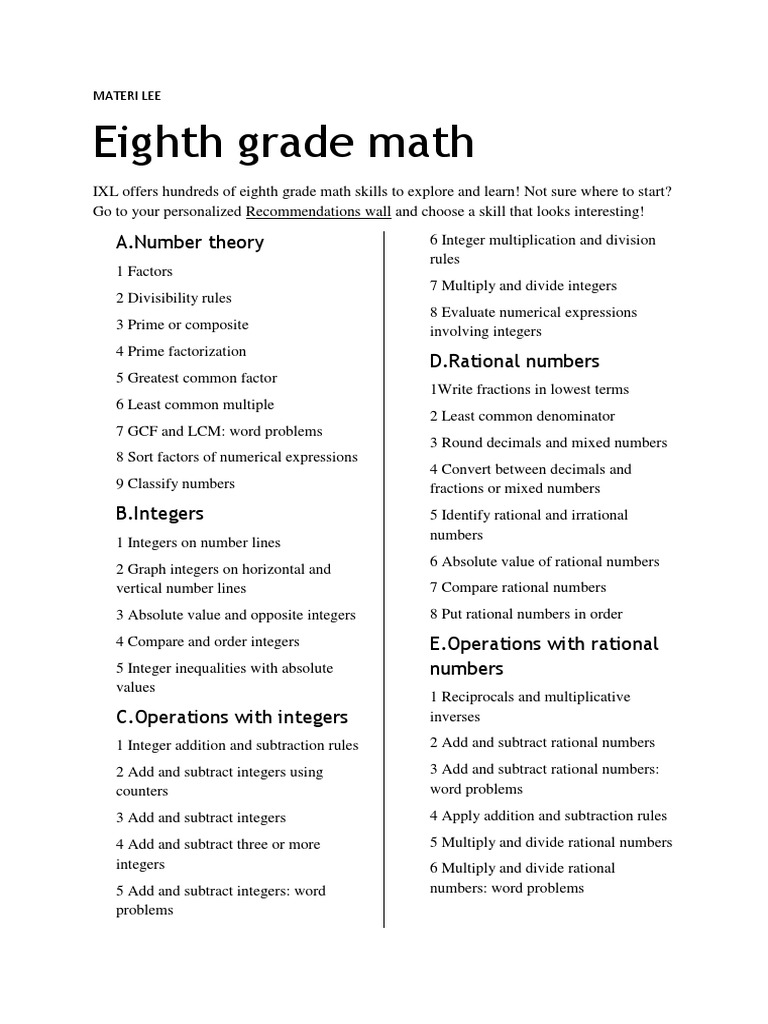 Cambridge Math Grade 8 | PDF | Equations | Fraction (Mathematics)