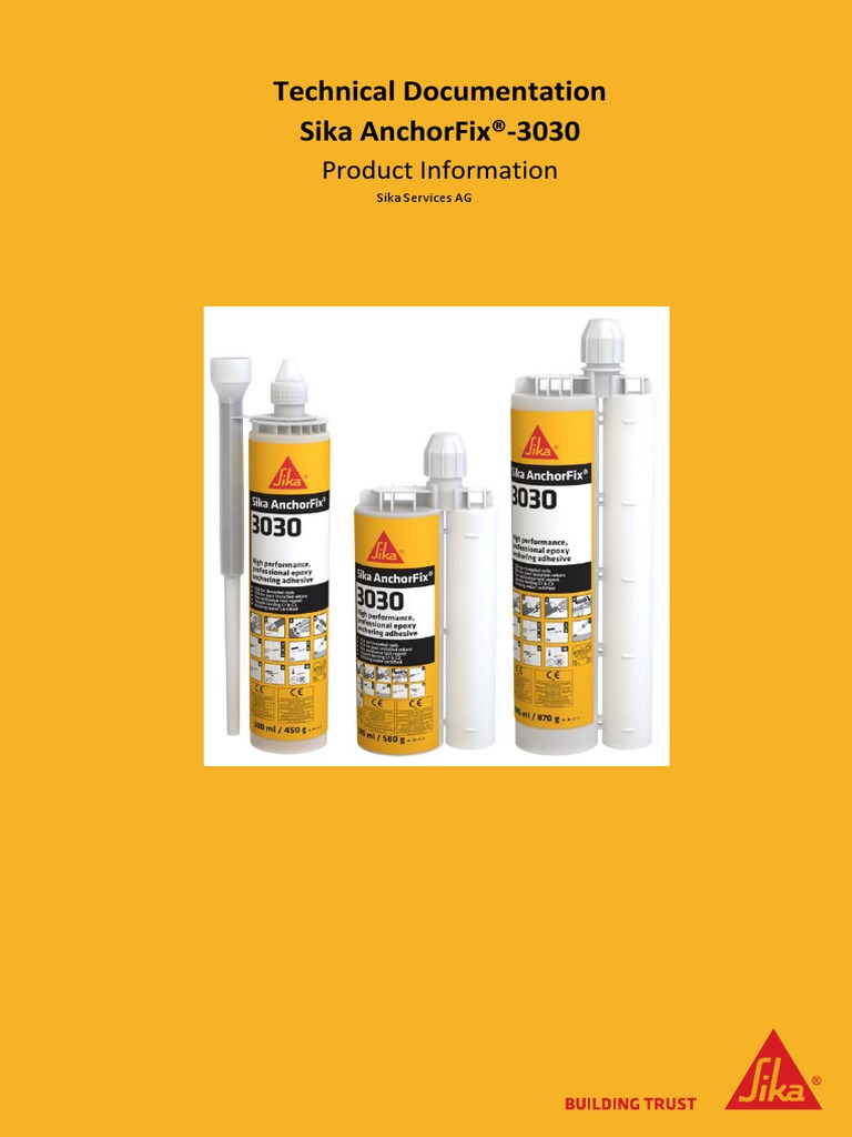 870 43 18 Technical Documentation Sika AnchorFix 3030 (06 2018) 1 | PDF ...