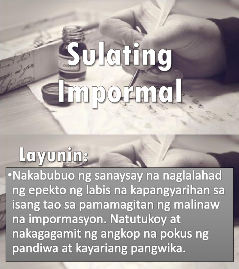 Fil 10 - Sulating Impormal BLG 2 (Tekstong nAGLALAHAD) | PDF