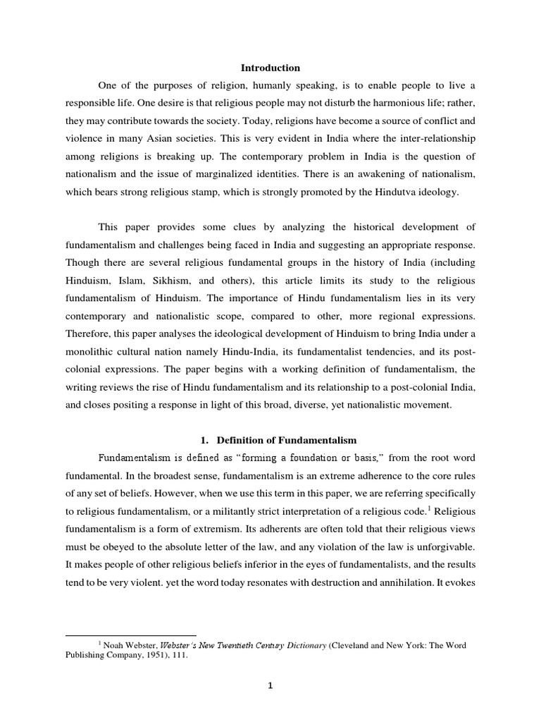 Fundamentalism in India | PDF | Islamic Fundamentalism | Christian ...