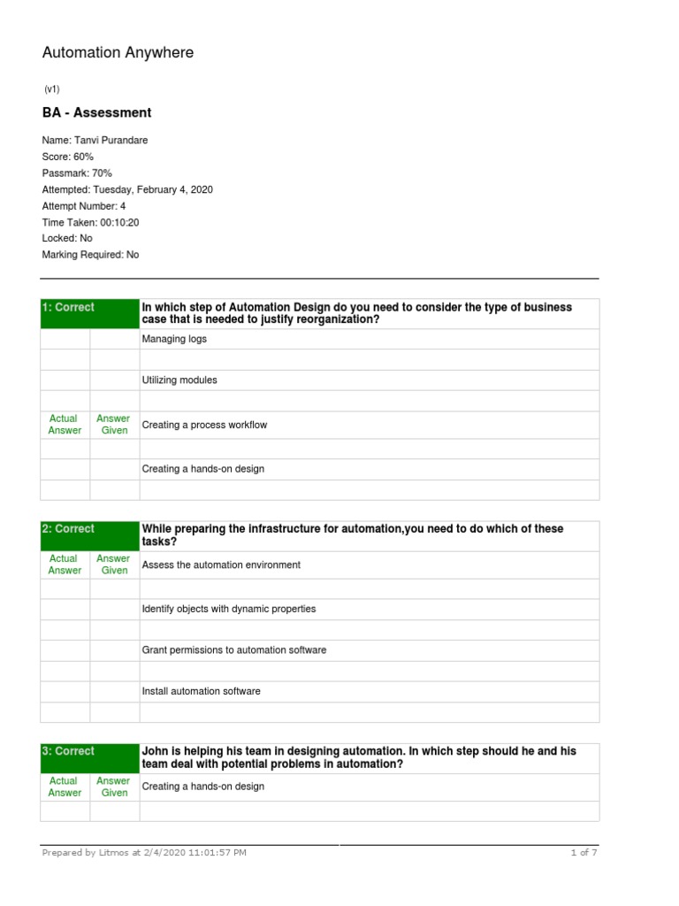 BA Assessment 1 | PDF | Software Bug | Automation