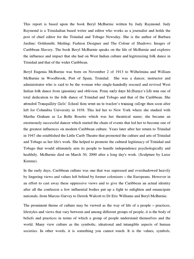 Caribbean Civilization Book Report - 620127276 | PDF