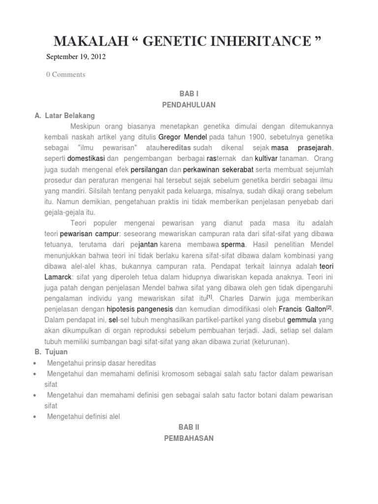 Perbandingan Genotipe Dan Fenotipe Pada Keturunan | PDF