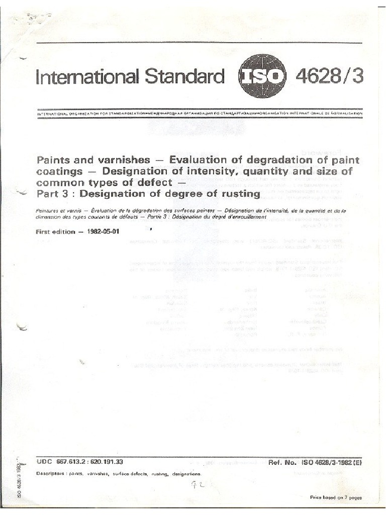 ISO 4628.3 Rusting PDF | PDF