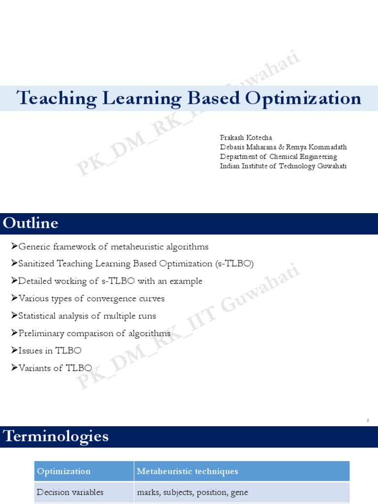 Teaching Learning Based Optimization | PDF | Metaheuristic ...