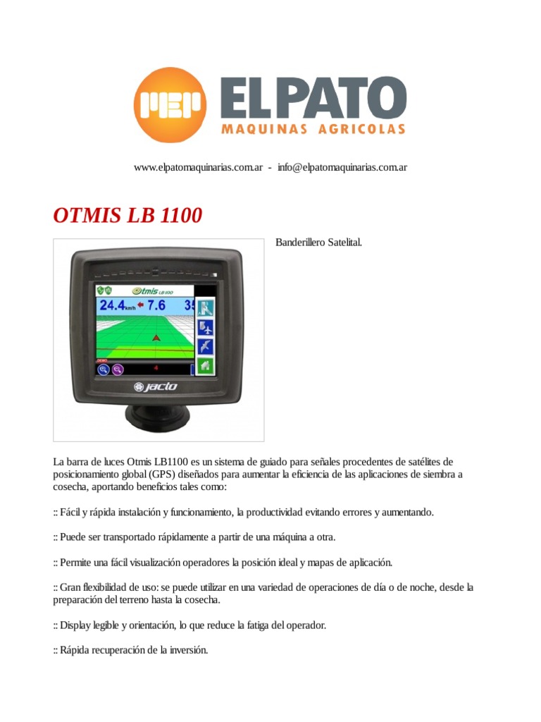 OTMIS LB 1100 - El Pato Maquinarias | PDF