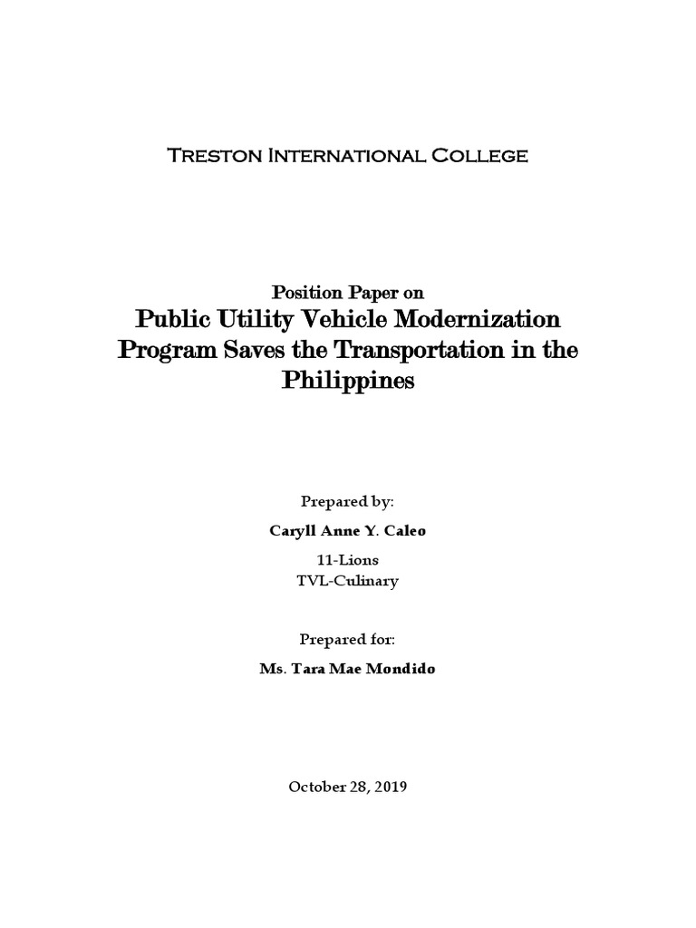 Puv Modernization Program Final | PDF | Transport | Environmental Pollution