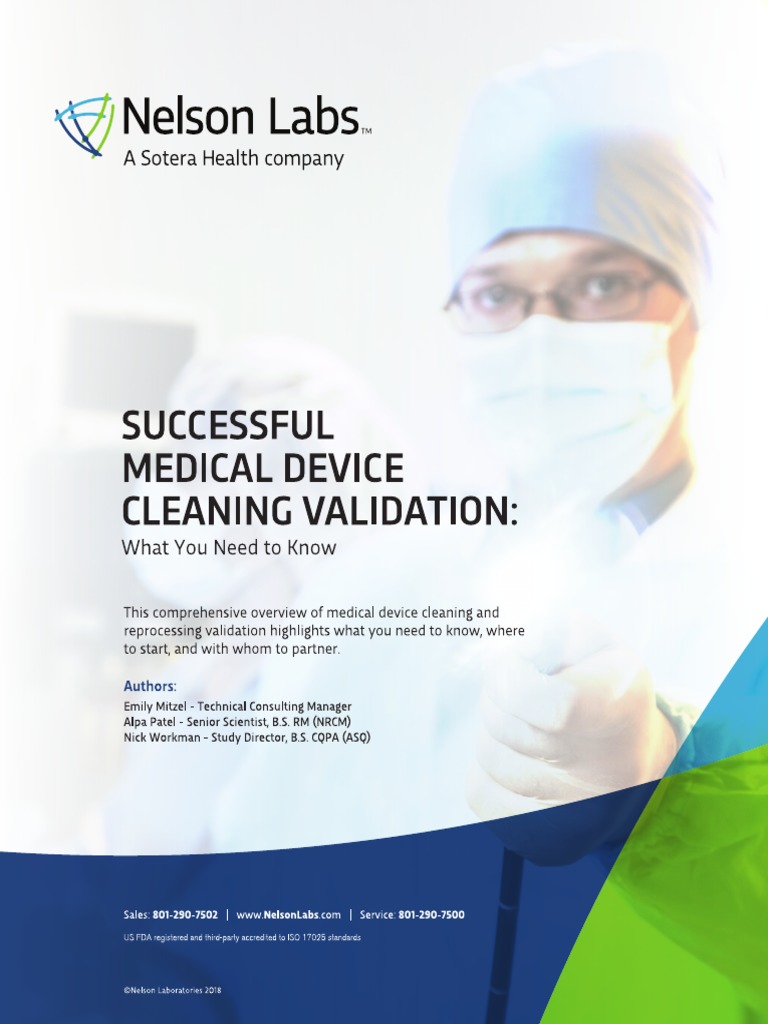 Successful Medical Device Cleaning Validations What You Need To Know | PDF