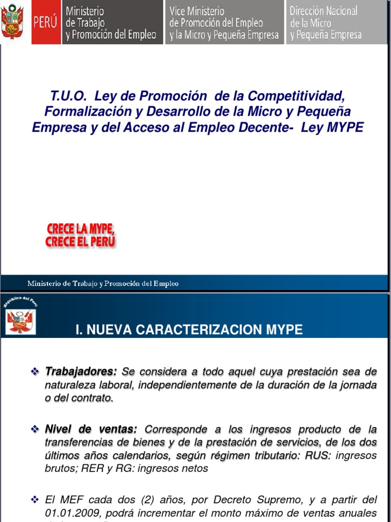 Ley Mype 1086 | PDF