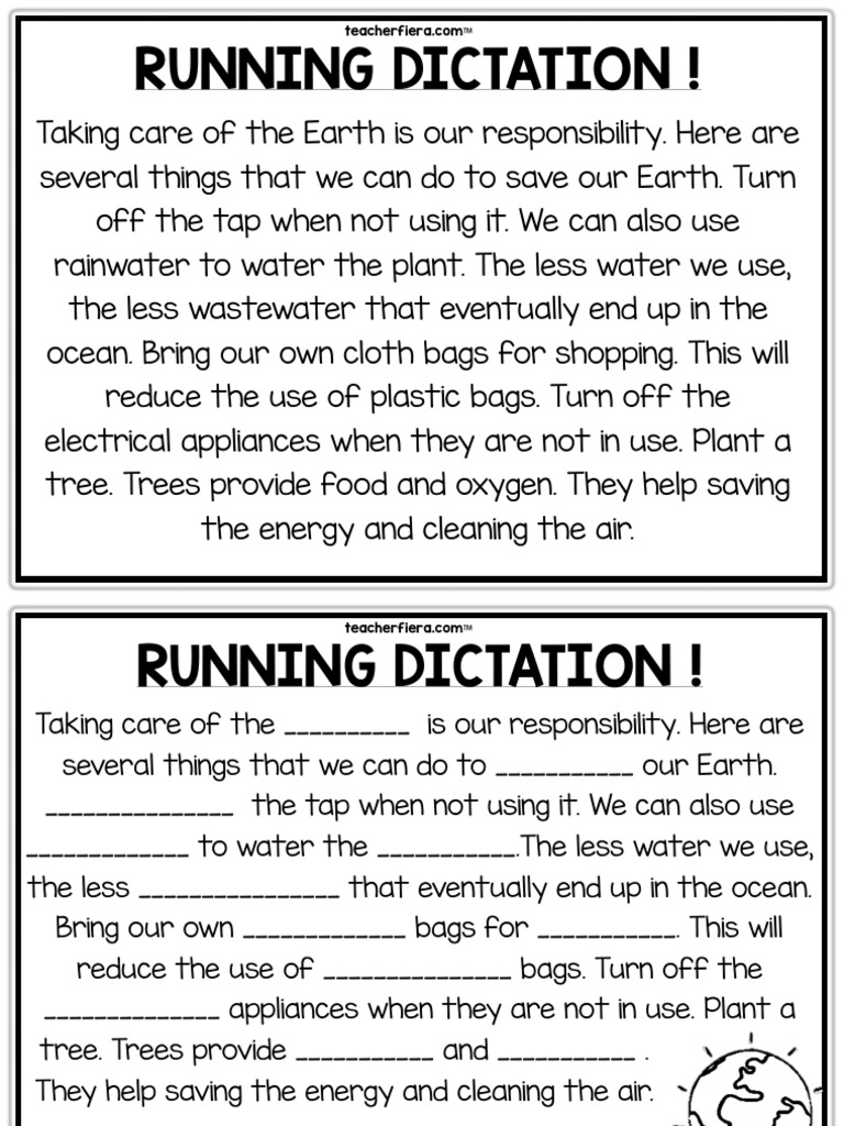 Running Dictation & Write & Fold PDF | PDF
