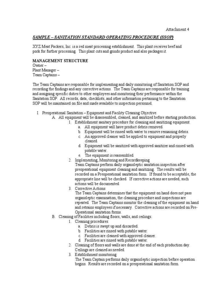 Sanitation SOP PDF | PDF