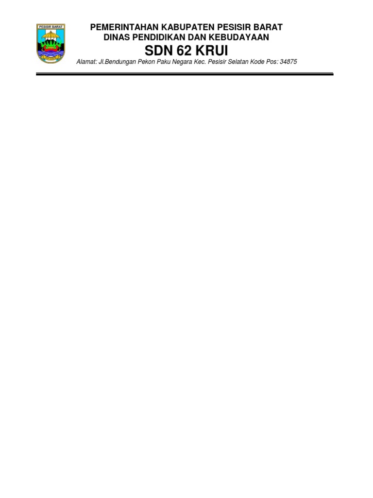Kop Surat Sekolah | PDF