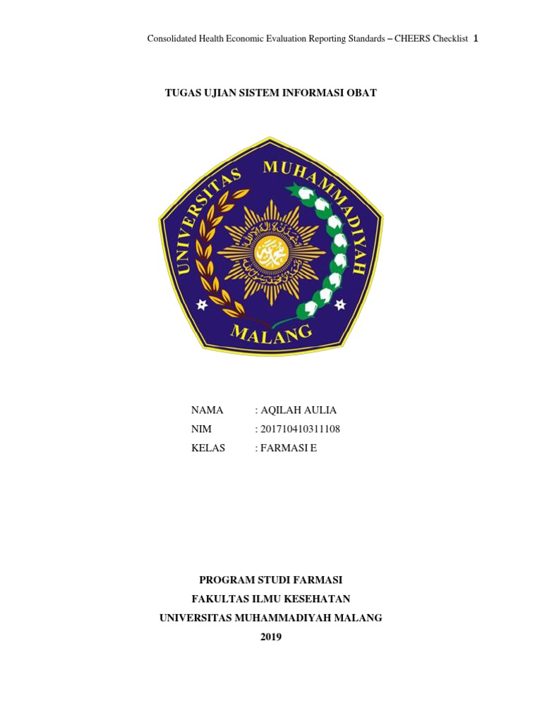 CHEERS Checklist I.docx SIO | PDF