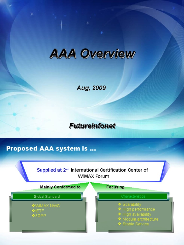 AAA Overview AAA Overview | PDF | Radius | Data Transmission