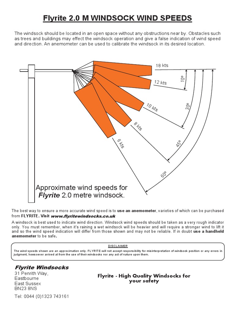 2.0 Windsock Wind Speeds | PDF