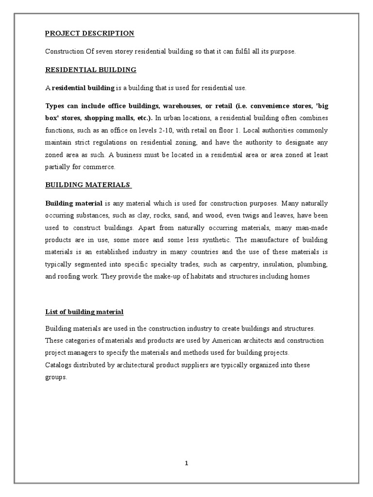 Seven Storey Residential Building Project: Planning, Designing, and ...