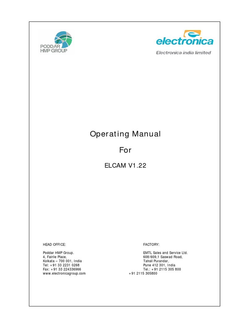 ELCAM Manual | PDF | Technology & Engineering
