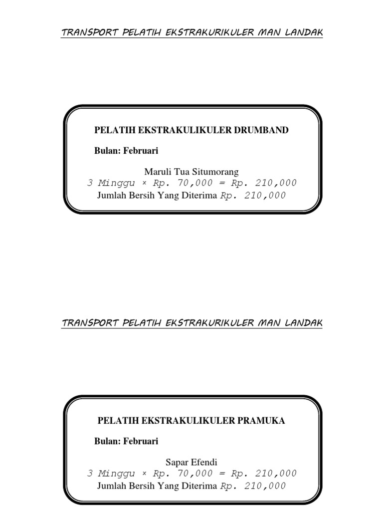 Format Label Amplop Sedang | PDF