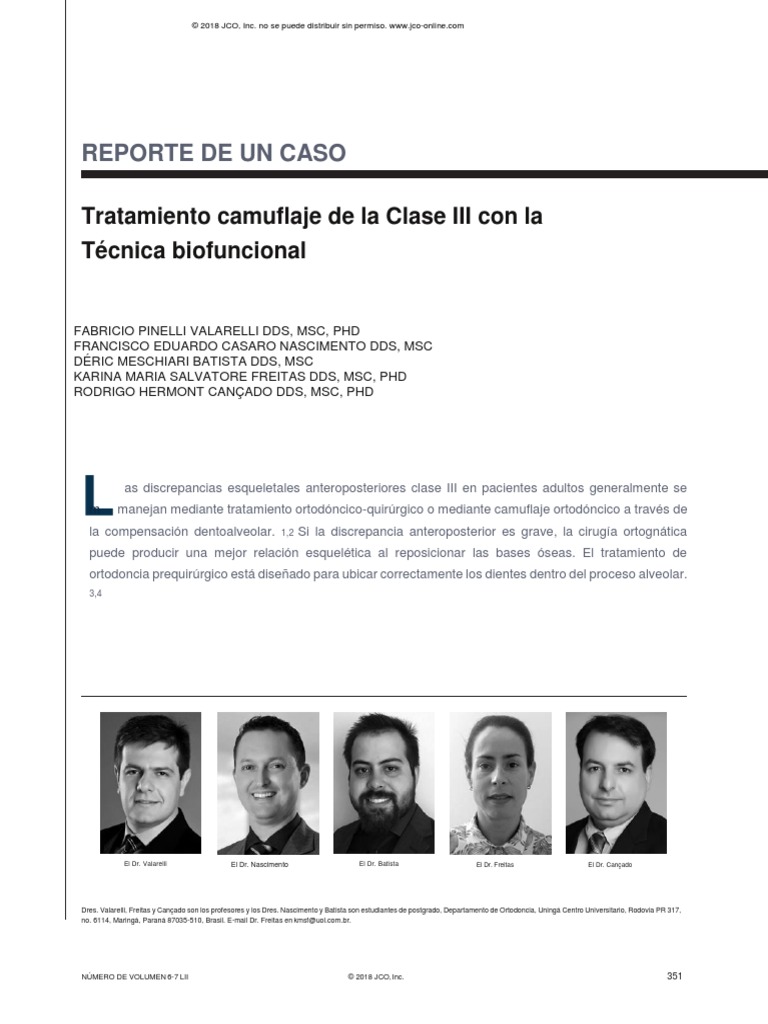 Tratamiento de camuflaje clase III con la técnica biofuncional | PDF