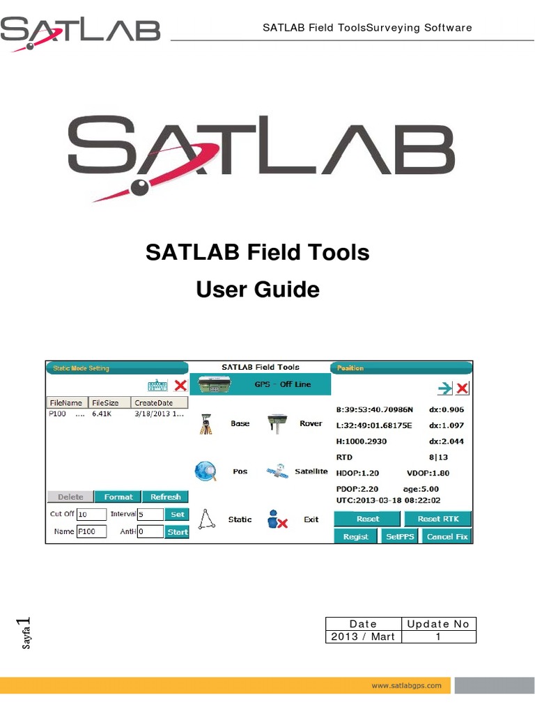SATLAB Field Tools Manual SL50 | PDF