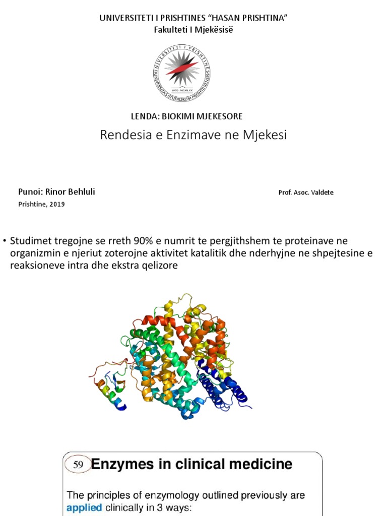 Rendesia e Enzimave Ne Mjekesi | PDF