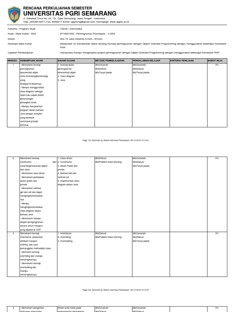 RPS Pemrograman Framework | PDF