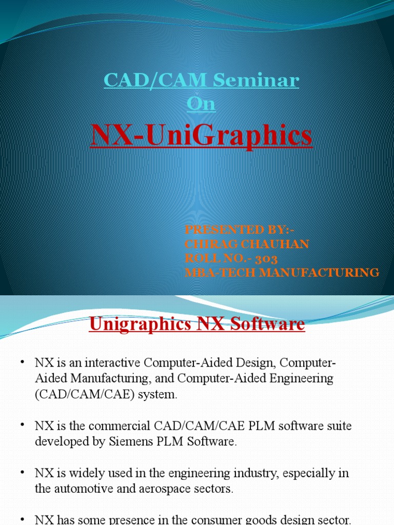 NX-Unigraphics CAD/CAM Overview | PDF | Computer Aided Design | Product ...