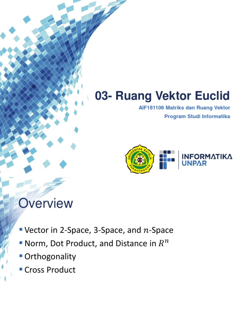 03 - Euclidean Vector Spaces | PDF