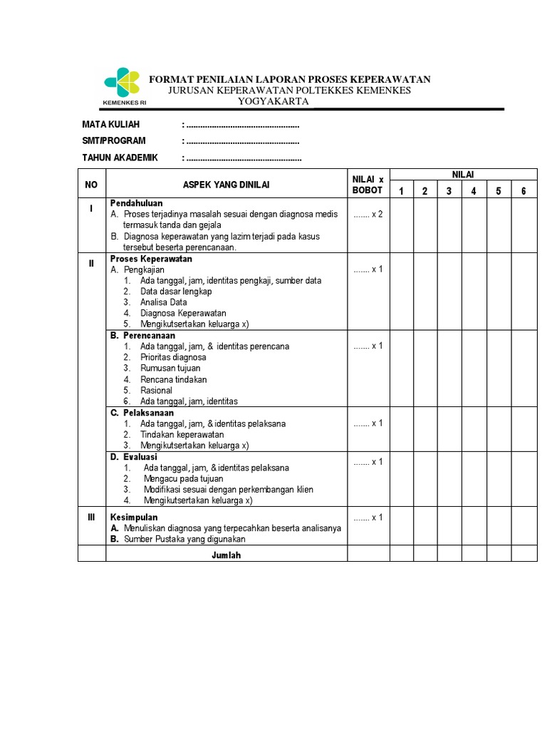 Format Penilaian Praktik | PDF