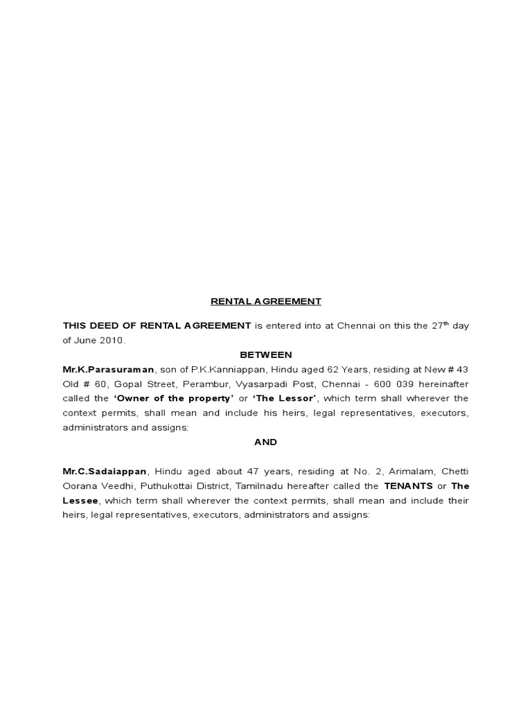 Rental Agreement - Shop | PDF