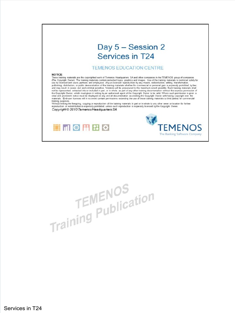 Services in T24 | PDF