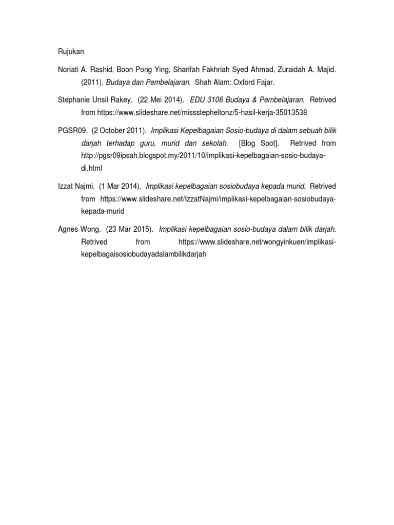 Rujukan Temubual | PDF