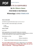 Ushairi Wa Kiswahili | PDF