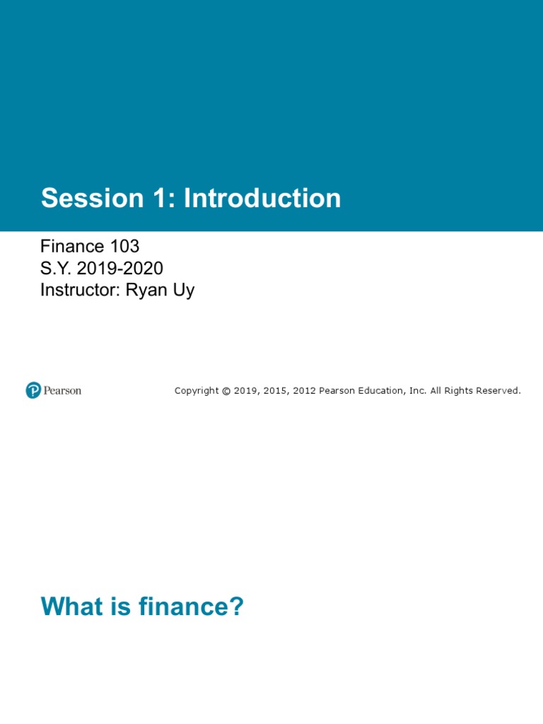 Session 1 Introduction PDF | PDF