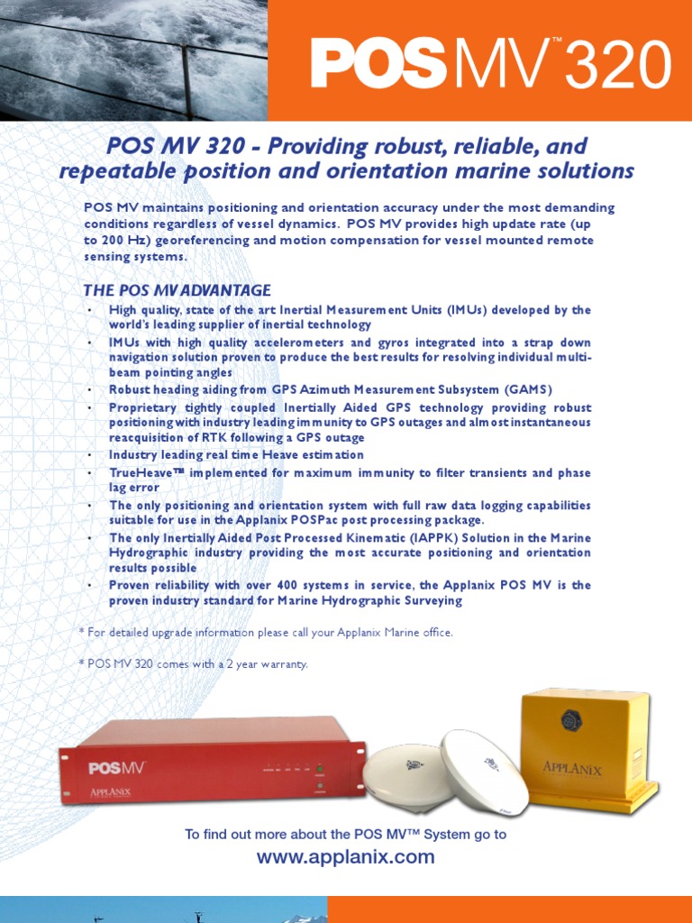 POSMV Datasheet | PDF | Inertial Navigation System | Global Positioning ...