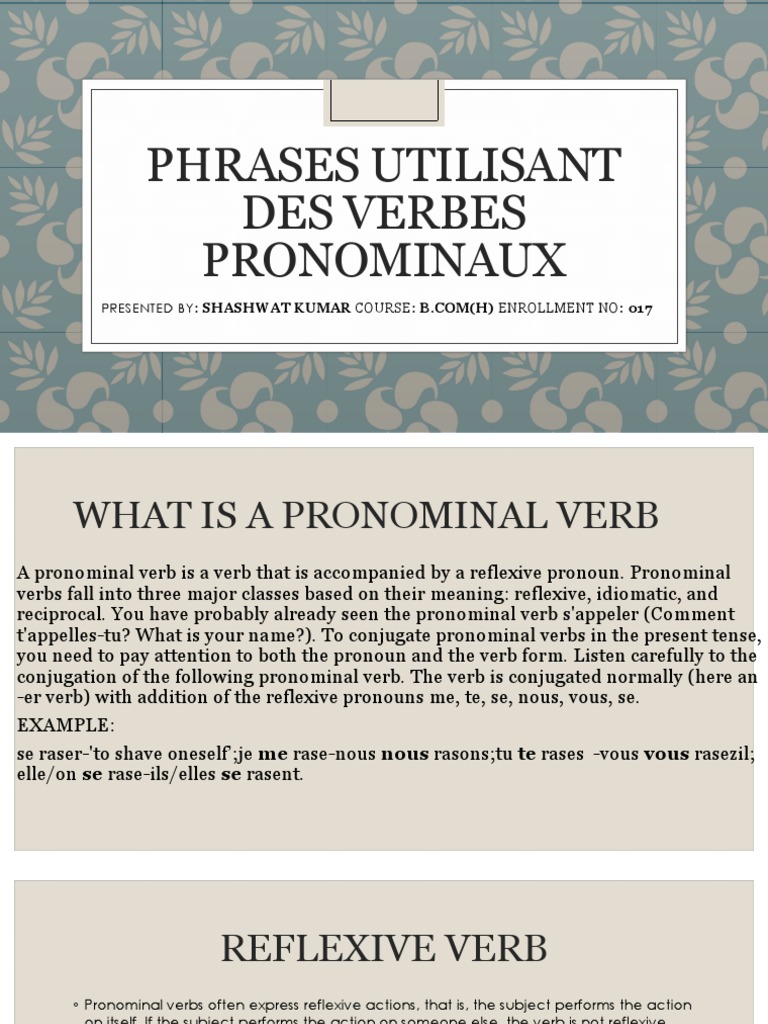 French Presentation | PDF