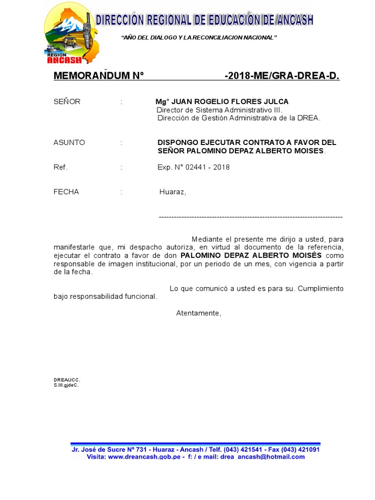 Memorandum Viaticos | PDF