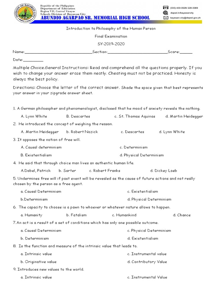 Final Examination | PDF